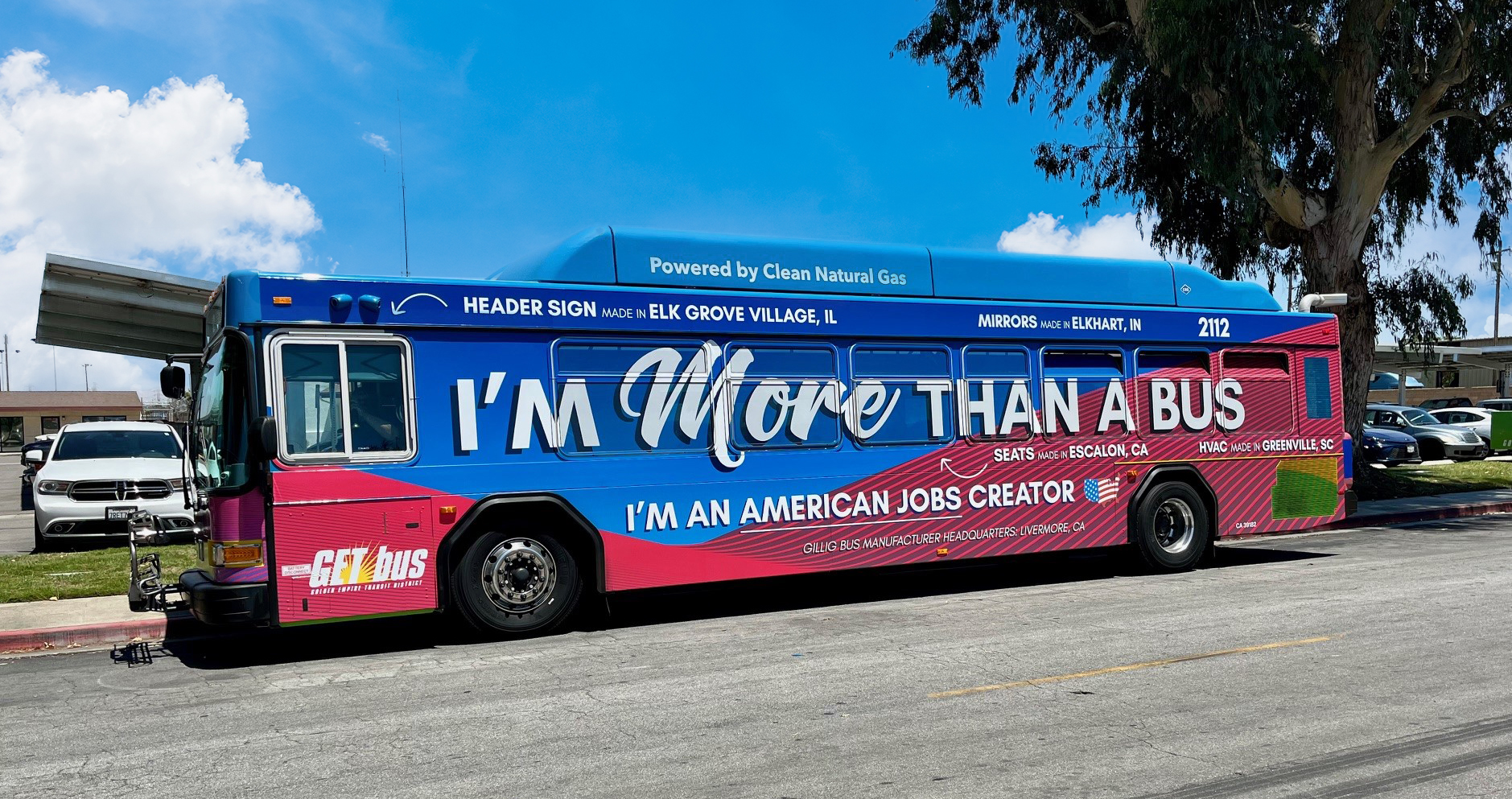GET Celebrates American Jobs with New Bus Wrap - Golden Empire Transit ...